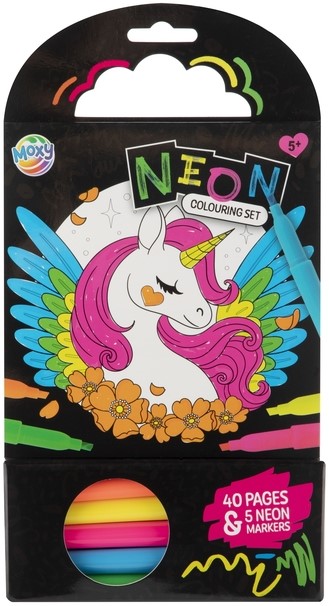 Colouring Book 15x15 cm 40 sheets 5 neon markers AtmR Online