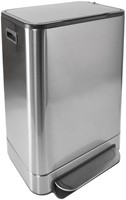 Afvalbak Desq pedaalemmer 40 liter RVS zilver AtmR Online