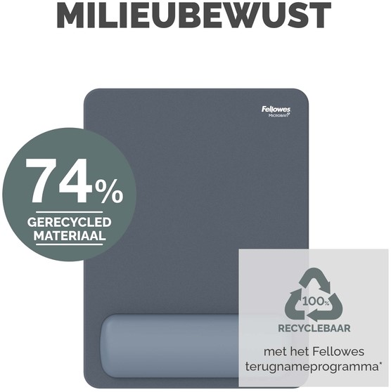 Muismat met polssteun Fellowes Breyta XL blauw AtmR Online
