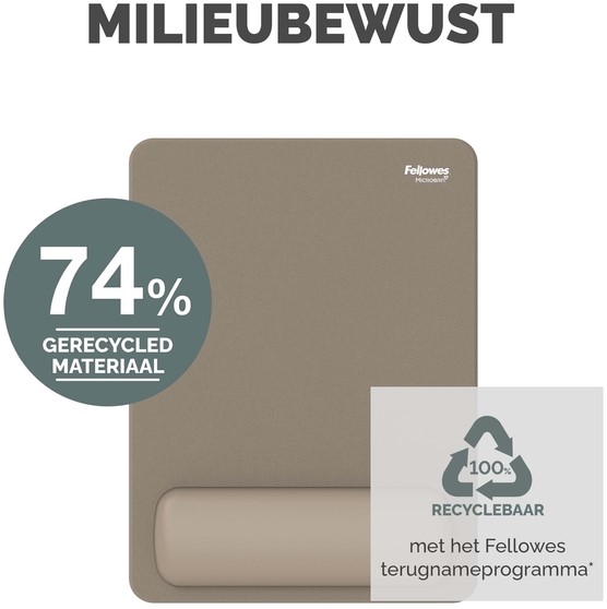 Muismat met polssteun Fellowes Breyta XL zand AtmR Online