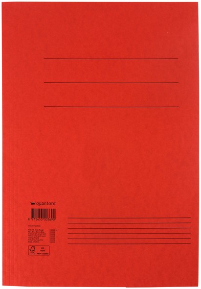 Dossiermap Quantore folio 300gr rood AtmR Online